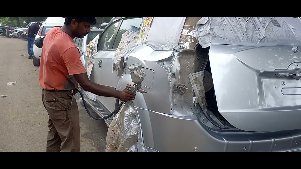 XUV silver final paint work complete - YouTube