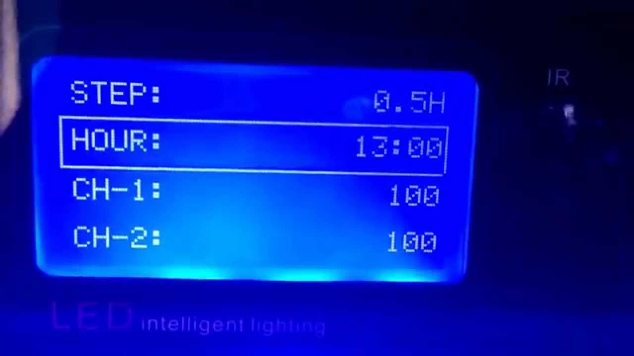 Time setting for It2120 evergrow LEDs by kcr marine - YouTube