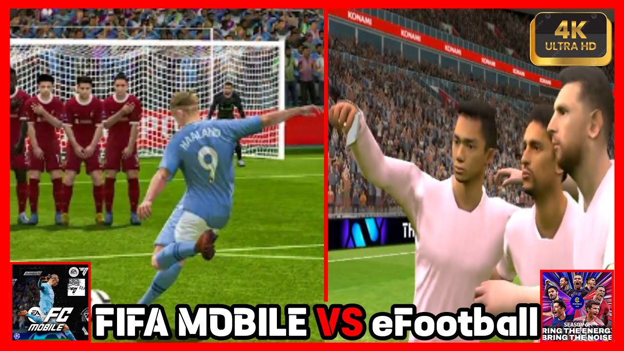 Fafa Mobile Vs eFootball Game Play Video || 4K Ultra HD || @PVM-GAMER ...