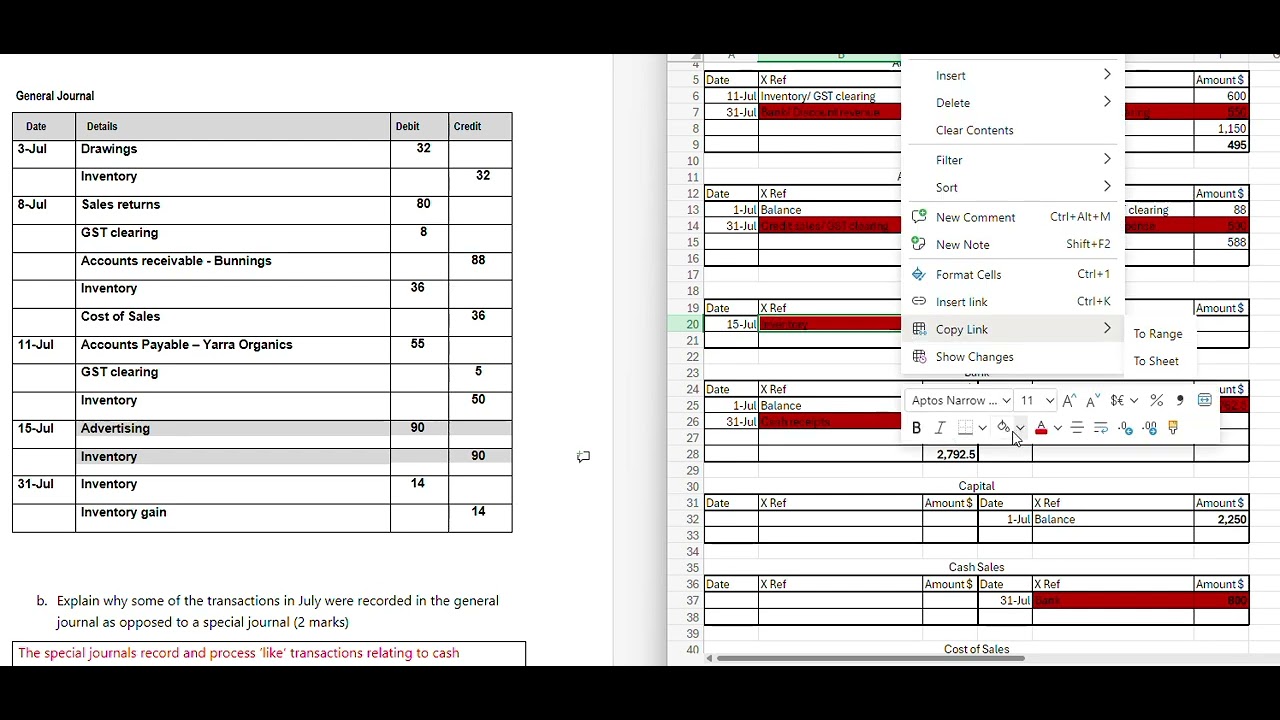 Posting the General journal & the special journals to the general ...