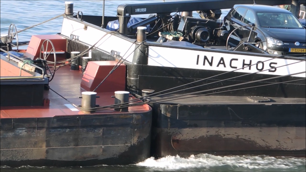 Binnenschiff Inachos II und Inachos auf dem Rhein - YouTube