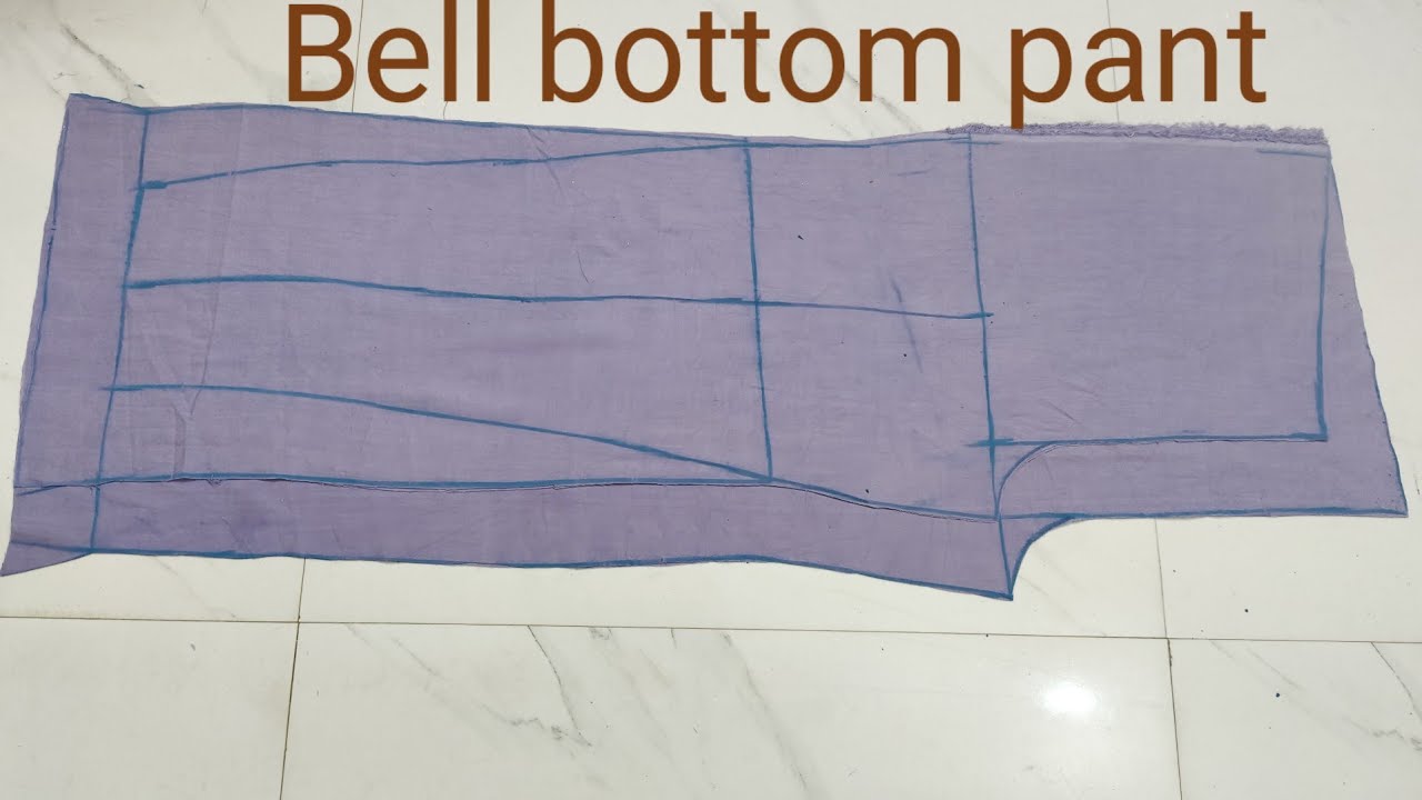 Bell bottoms pant cutting very easy method ladies pant cutting - YouTube