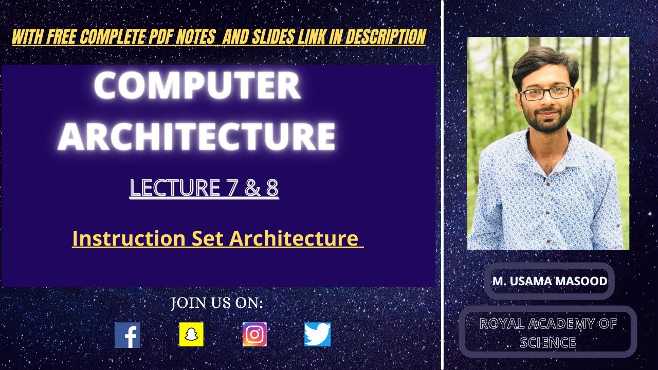 Computer Architecture | Lecture-7 | Instruction Set Architecture | Urdu ...