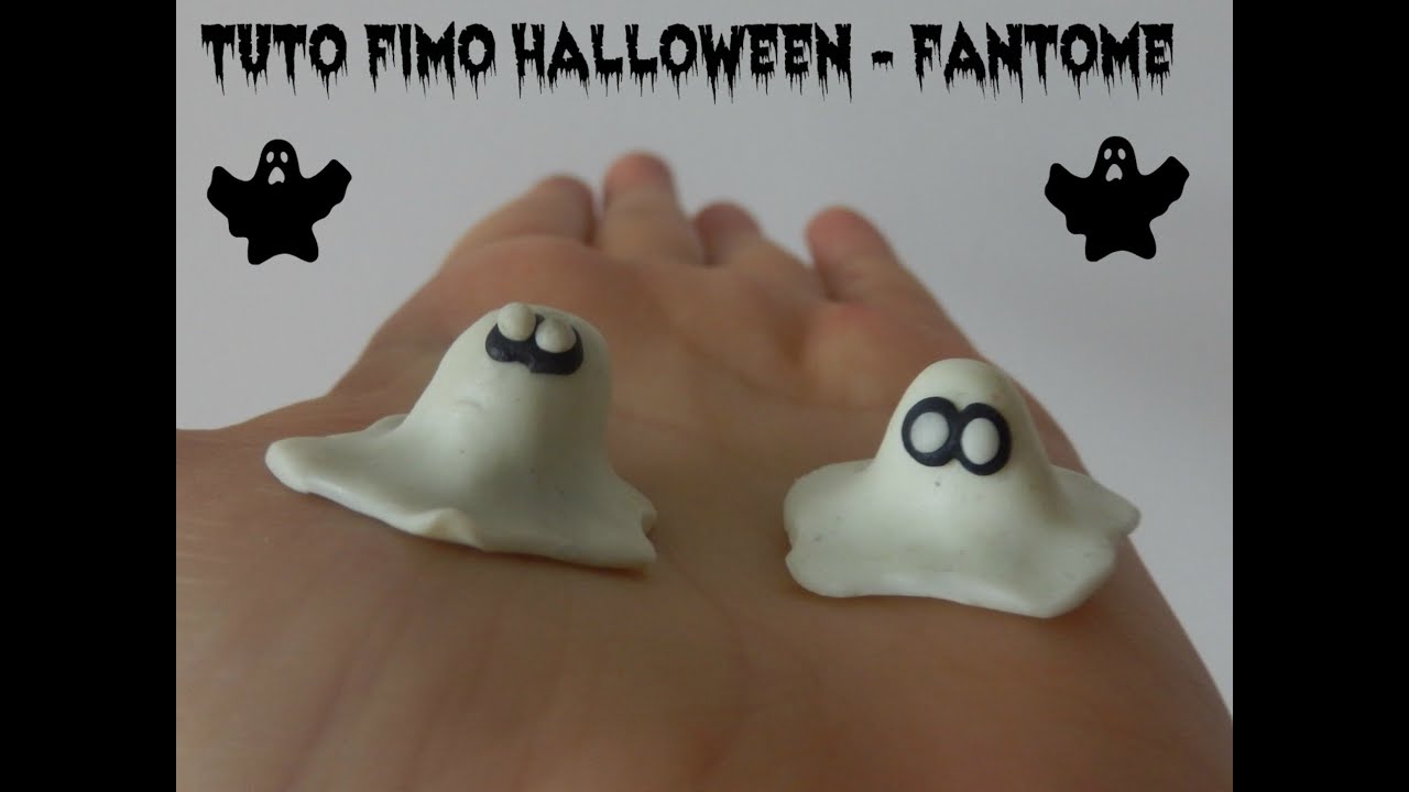 Tuto Fimo Halloween - Fantôme - YouTube