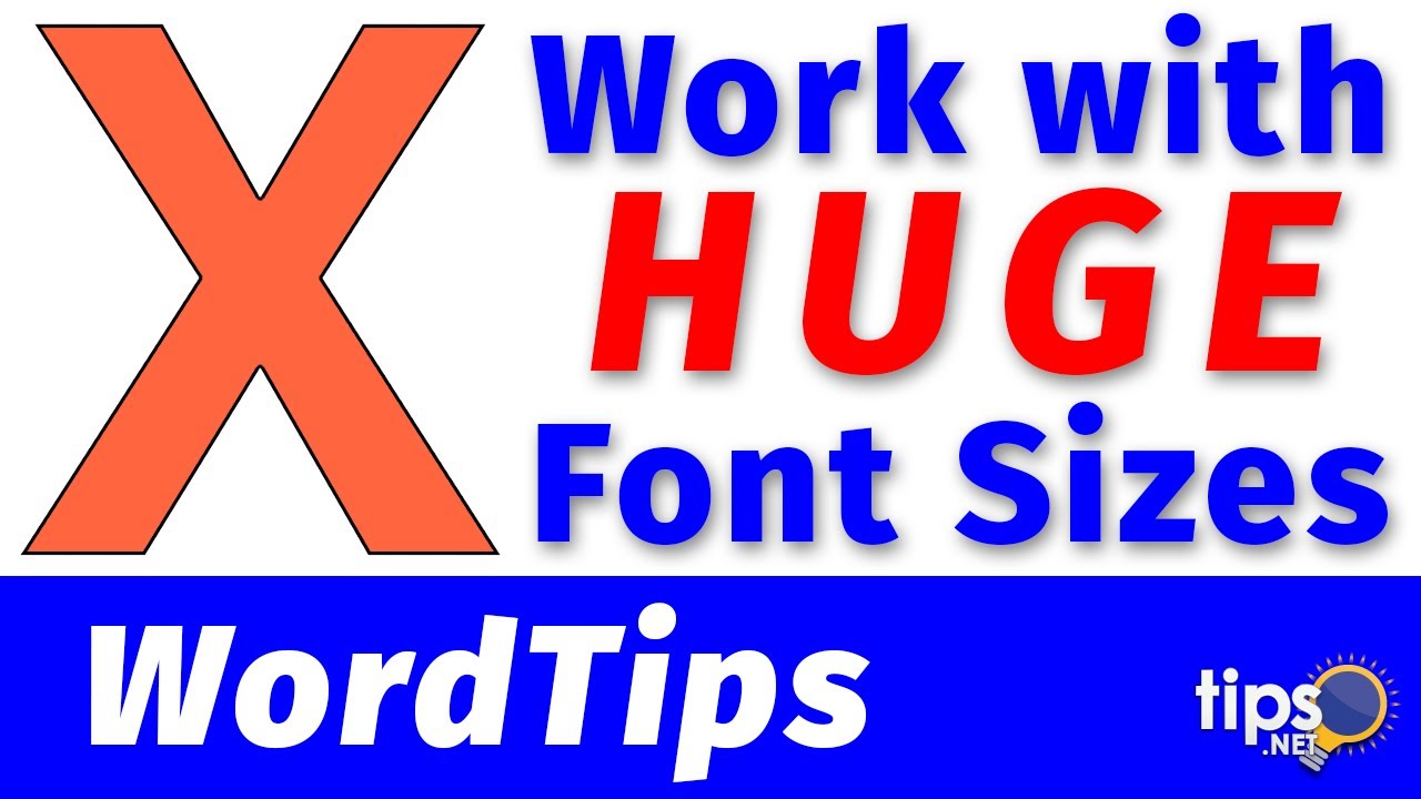 Using Very Large Font Sizes - YouTube