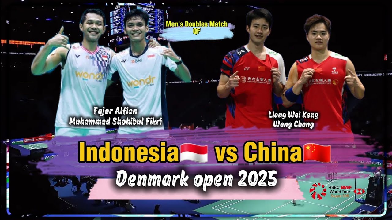 MD-QF| Alfian/Fikri (INA) vs Liang/Wang (CHN)| Badminton Victor Denmark ...