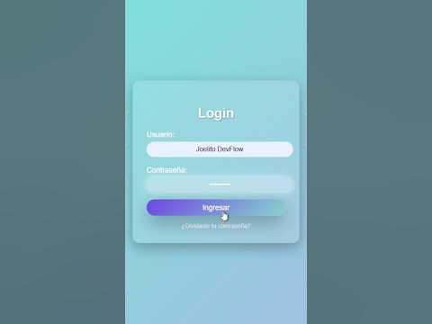 Crea un Login Elegante | HTML CSS #coding #frontend #programming #design #login #form #css # ...