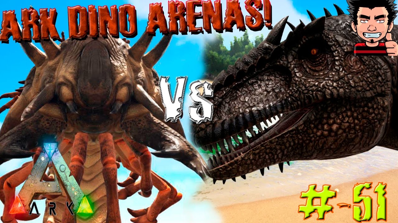 ARK Survival Evolved DeathWorm Alpha VS Giganotosaurus batalla ...