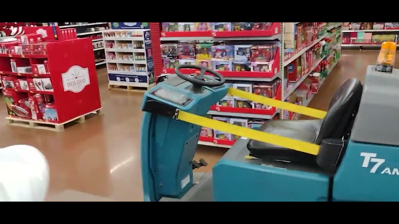 Wal-Mart GPS floor cleaning robot. - YouTube