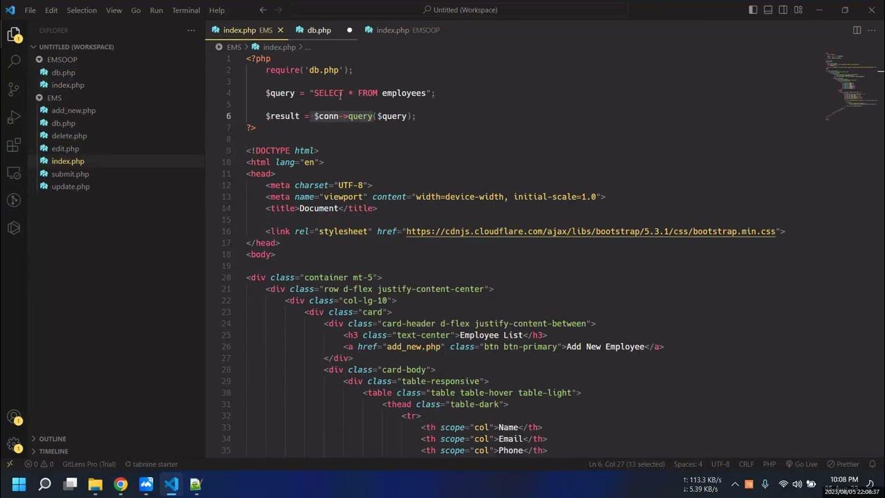 PHP MySQL Database Live Class | PHP Basic Tutorial | Class 24 part1 | Web Development (PHP OOP ...