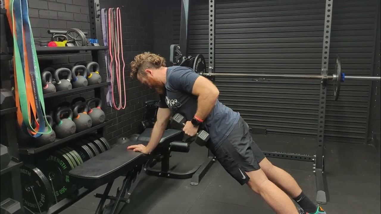 Bench Plank DB Row - YouTube