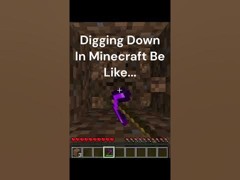 Digging Straight Down In Minecraft... - YouTube