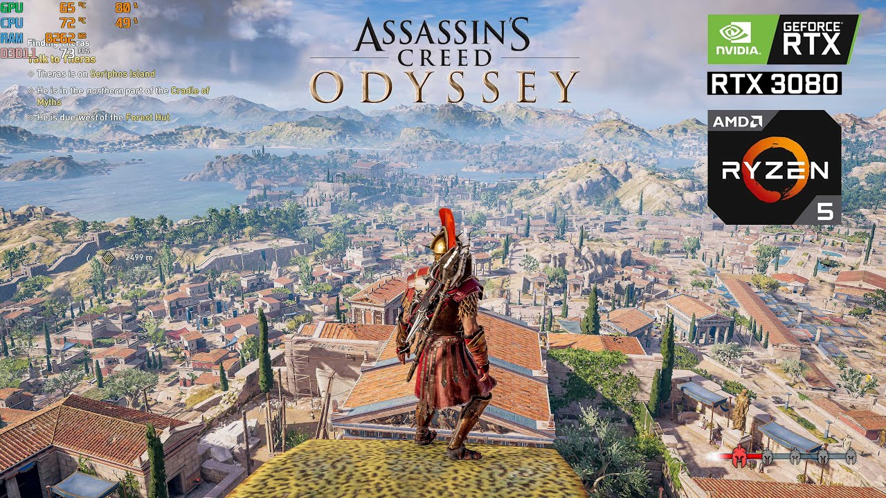 Assassin's Creed Odyssey | RTX 3080 10GB | 1080p Ultra Settings - YouTube