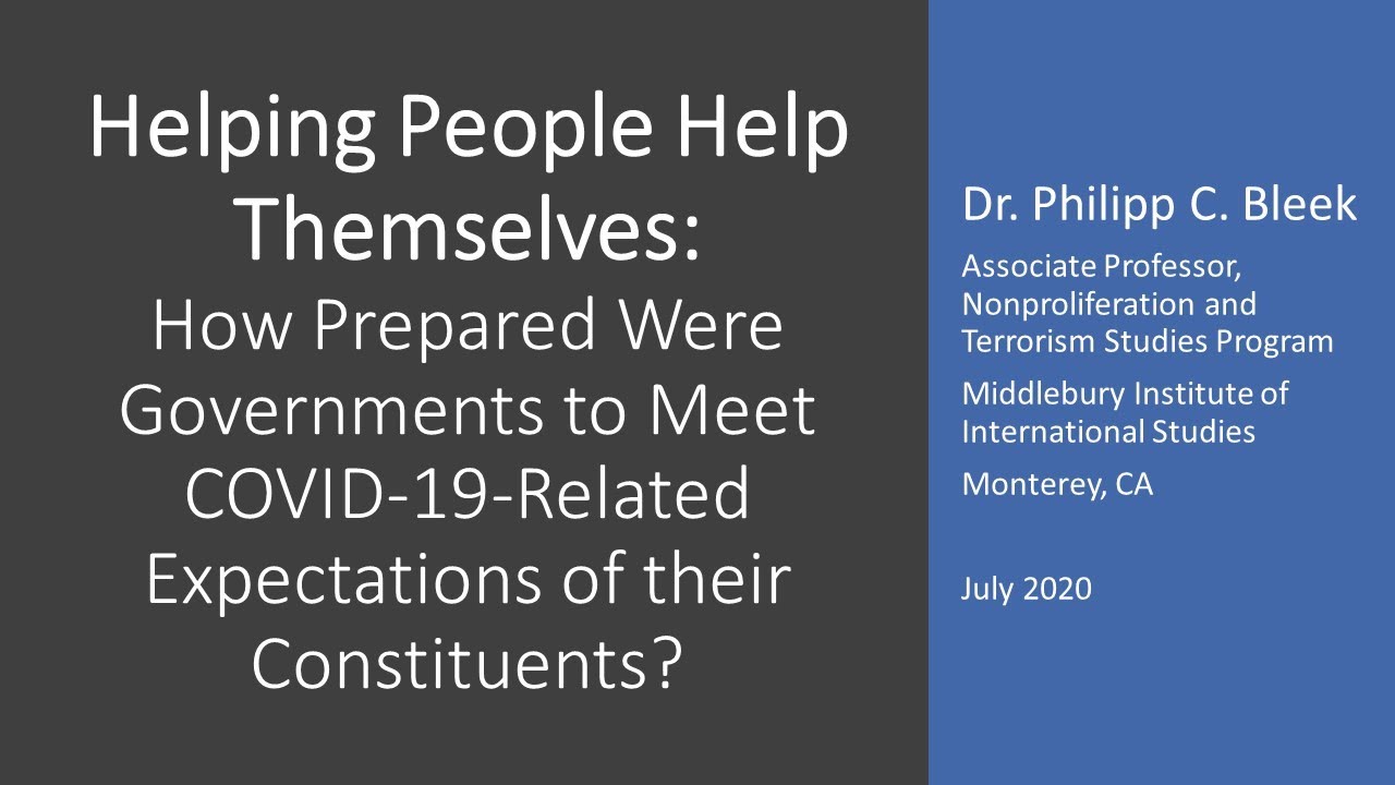 Helping People Help Themselves: How Prepared Were Governments... - YouTube