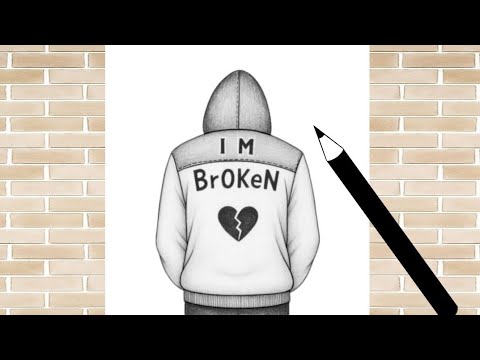 Easy sad boy pencil drawing | How to draw sad boy easy step by step ...