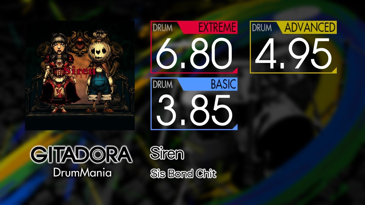 【GITADORA】 Siren (EXTREME ~ BASIC) Drum - YouTube