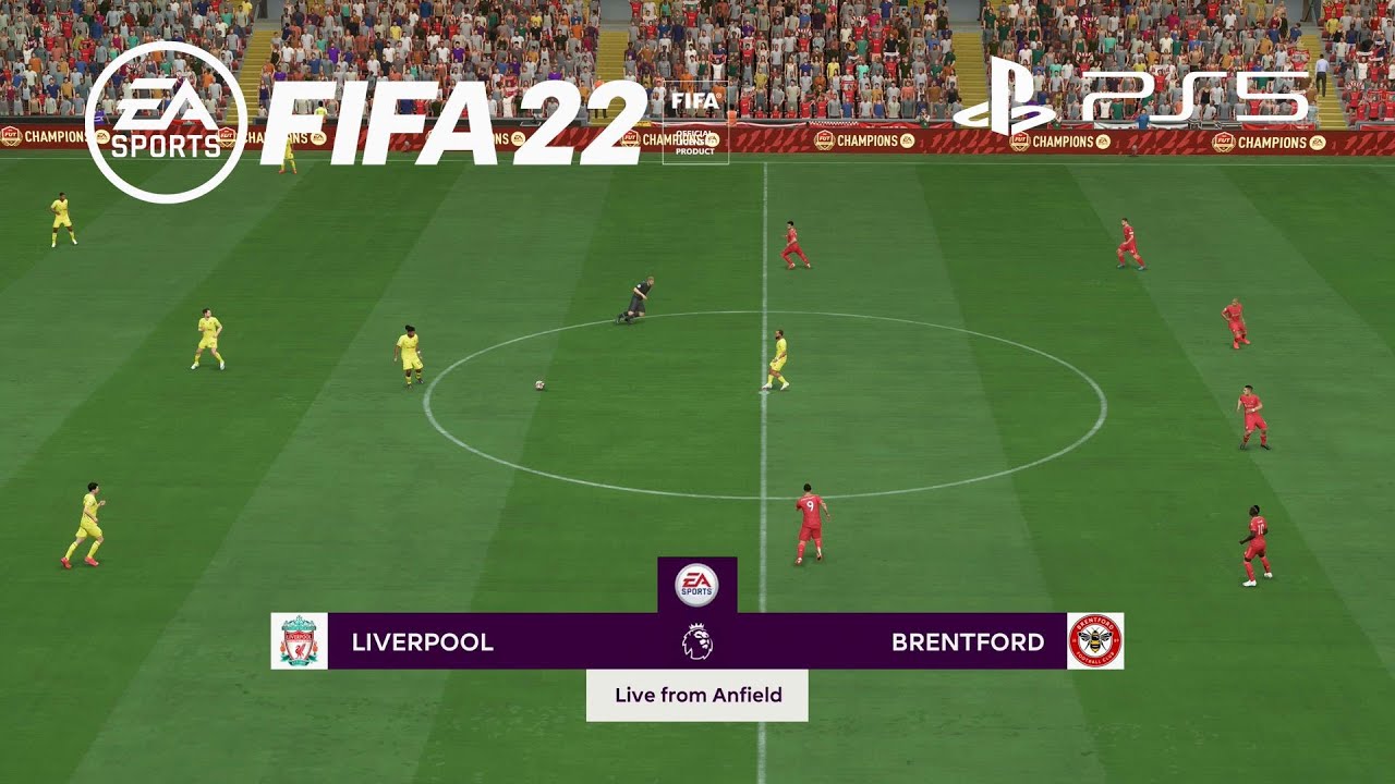 FIFA 22 Amazing Realism LIVE Broadcast Camera Brentford vs Liverpool ...