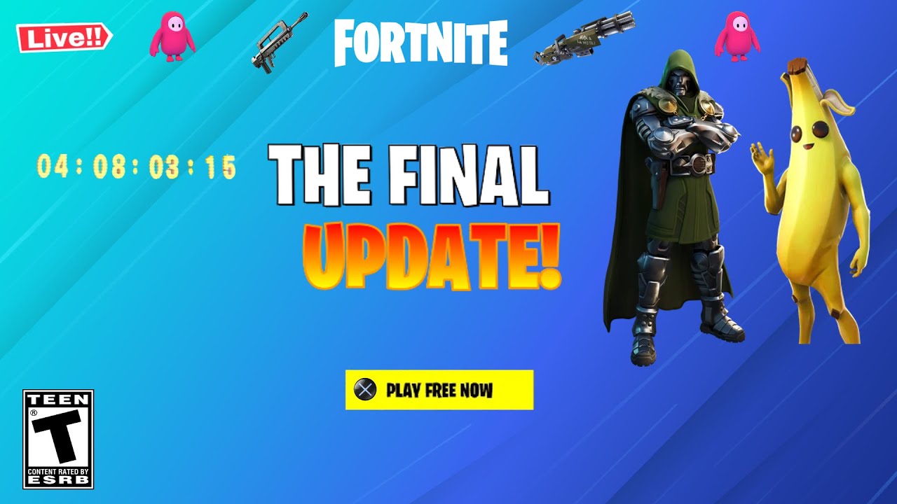 *NEW* FORTNITE UPDATE OUT NOW! Fall Guys Event / Minigun & Burst AR is ...