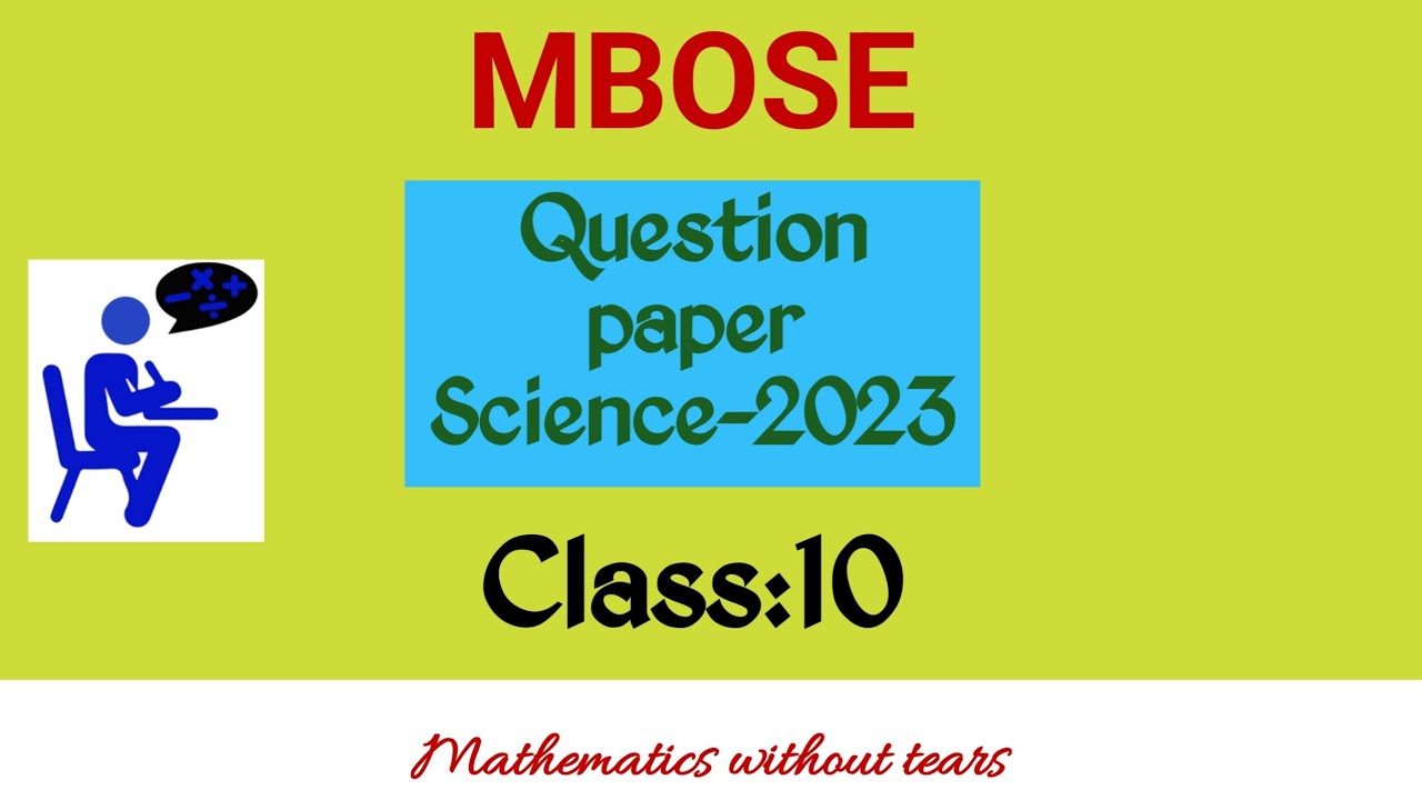 MBOSE#Board Question Paper-2023# Science - YouTube
