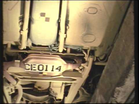 Pontiac Fiero rear impact fuel system integrity test - YouTube