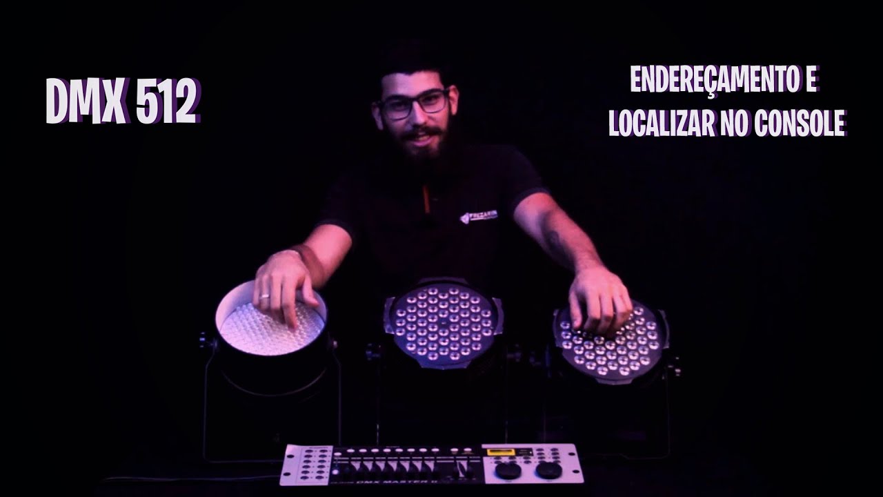 ENDEREÇAMENTO DMX 512 E LOCALIZAR NO CONSOLE - TUTORIAL - YouTube