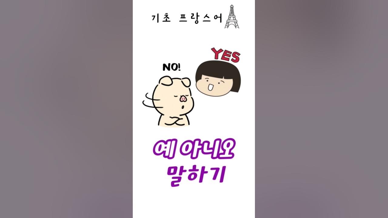 예 아니오 불어 답하기 기초프랑스어 프랑스어회화 여행프랑스어 프랑스어발음 프랑스어단어 프랑스어공부 프랑스어독학