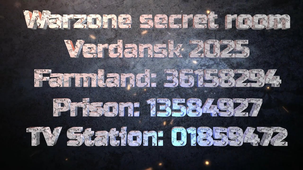 Warzone secret room codes. Verdansk 2025 - YouTube