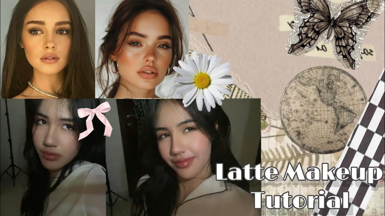 Latte Makeup Tutorial☕️| 1st video!!🌻~| - YouTube