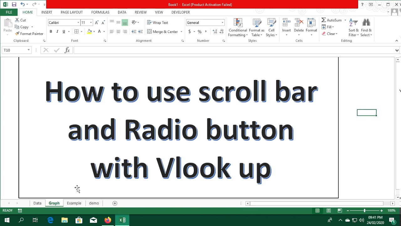 Vlookup with Scroll bar and Radio button - YouTube