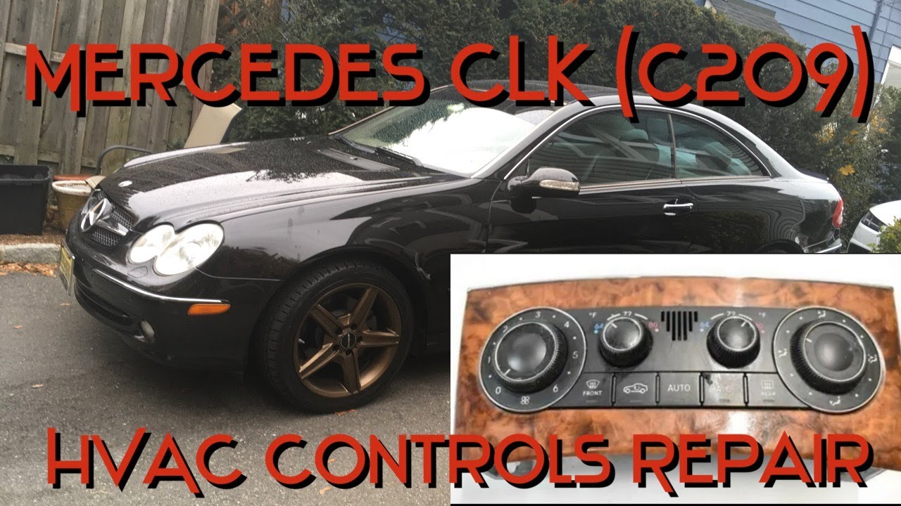 Mercedes CLK320 (C209) HVAC controls removal/repair - YouTube