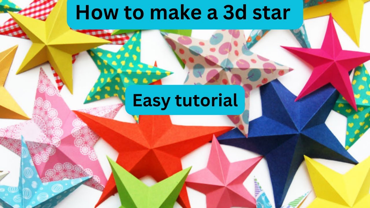 How to make a 3d star I Easy method - YouTube