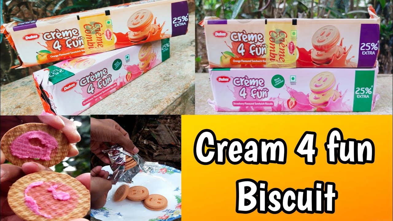 Cream 4 fun Biscuits ( Orange Flavoured Sandwich Biscuit, Strawberry ...