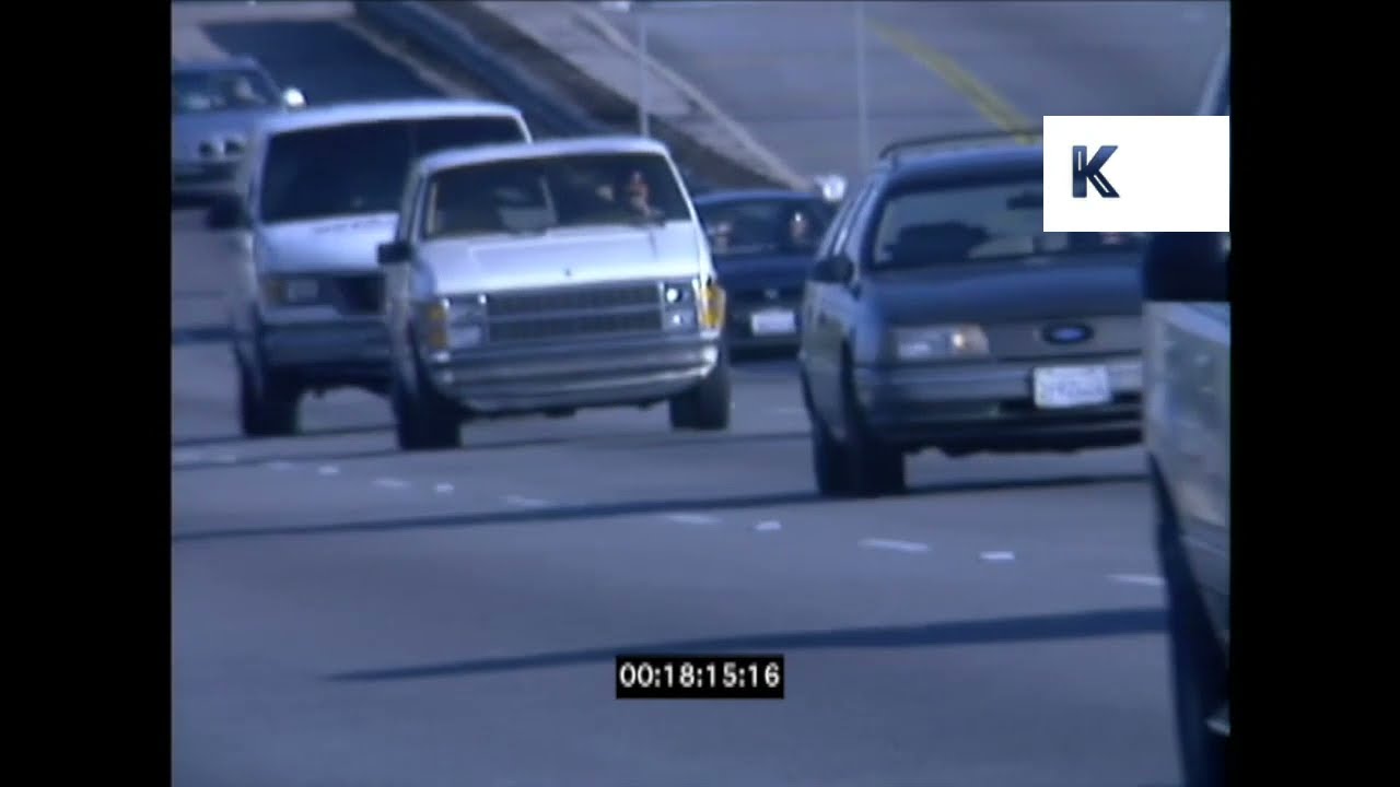 1990s, Los Angeles Freeway, Oncoming Traffic - YouTube