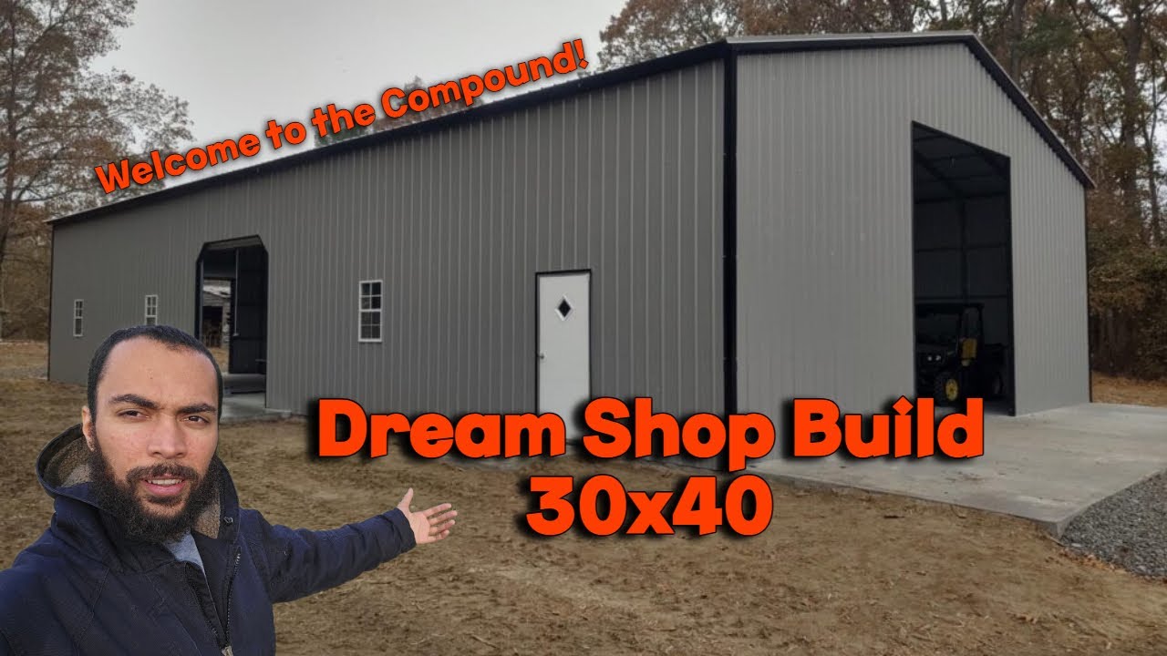 Beginning a Versatube 30x40 Shop - Versatube Building Pt. 1 - YouTube