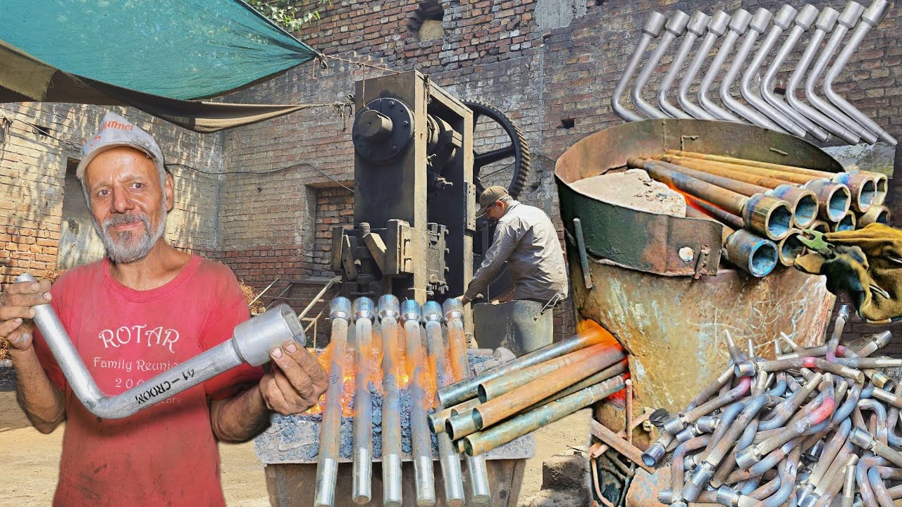 Genius Craftsman Making Wheel Spanner From Old Axle Rod in Local ...