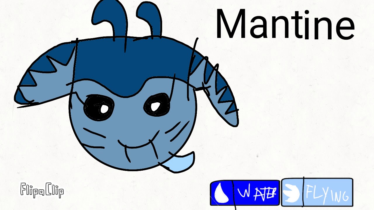 Mantyke evolution line animation - YouTube