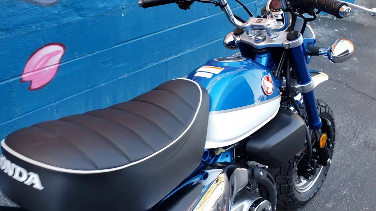 2020 Blue Honda Monkey Outside - YouTube