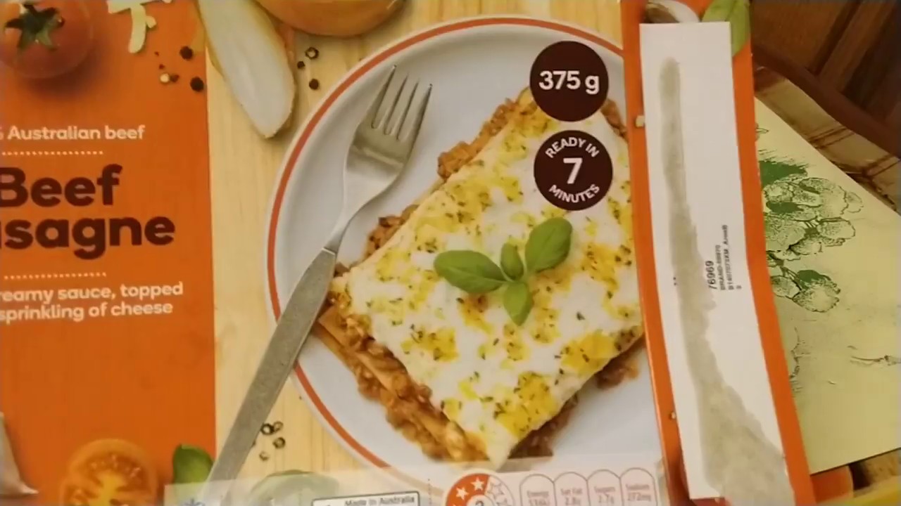 Woolworths Beef lasagne food review - YouTube