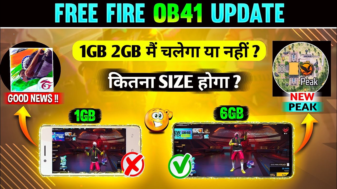FREE FIRE OB41 UPDATE 😫 | FREE FIRE OB41 UPDATE KE BAAD 1GB 2GB RAM ...