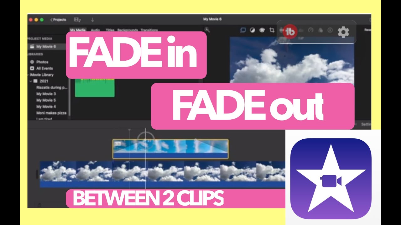 iMovie tips - Gradual Fade in and Fade out in MOVIE - tutorial - YouTube