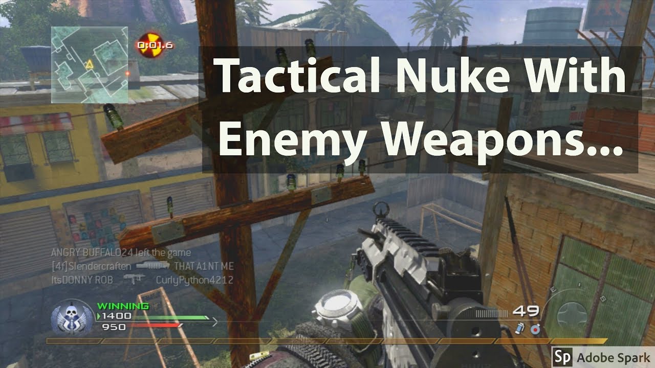 MW2- Tactical Nuke Picking Up Enemy Guns... 2017 - YouTube
