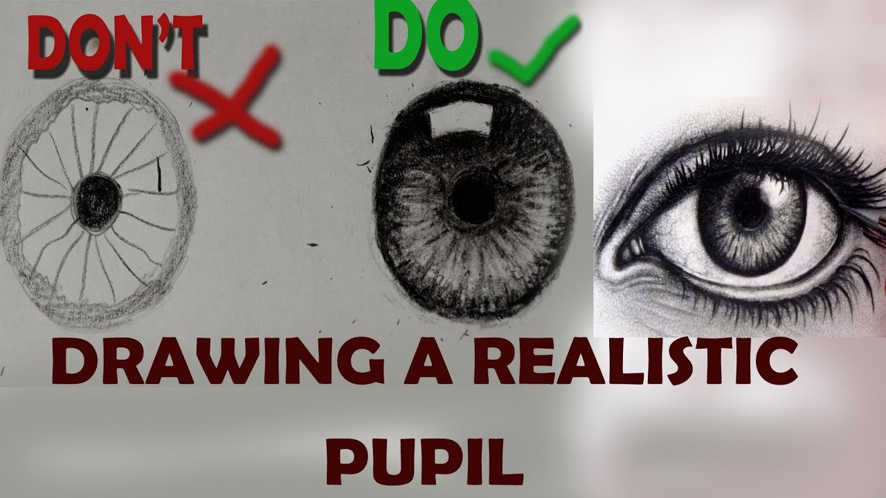 DO'S & DON'TS:HOW TO DRAW realistic pupil with graphite pencil -step by ...