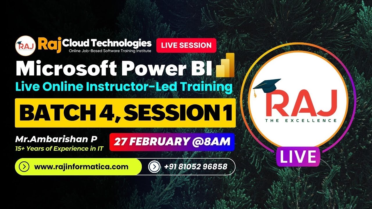 Power BI Tutorial | Batch4- l Session - 1 By Ambarishan From Raj Cloud Technologies | Fabric ...
