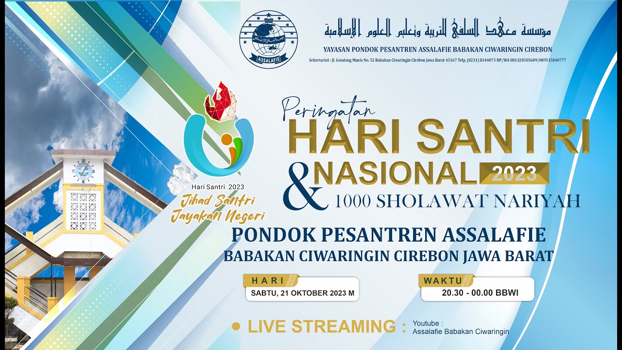 LIVE PERINGATAN HARI SANTRI NASIONAL & 1000 SHOLAWAT NARIYAH PONDOK ...