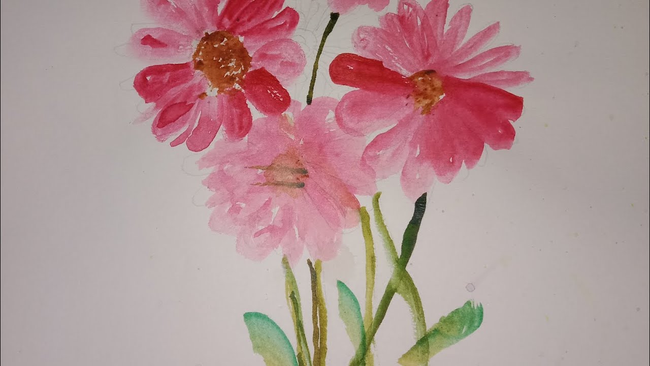Easy step by step one stroke flowers painting tutorial ||Sketchy Veil ...