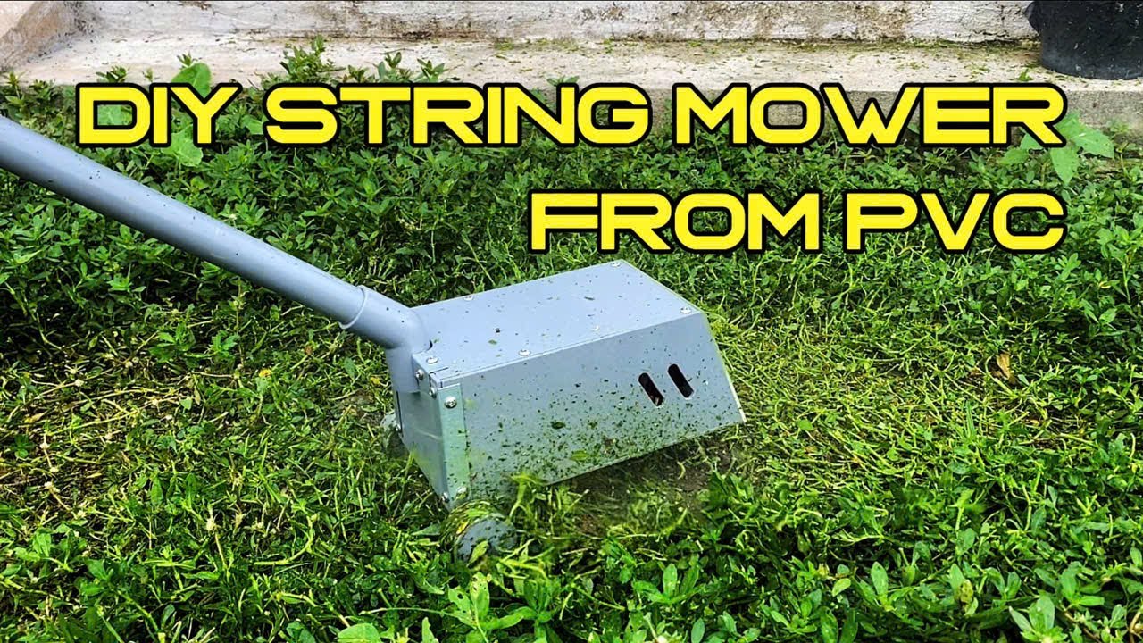 I Made A String Lawn Mower From PVC And 775 Motor - YouTube
