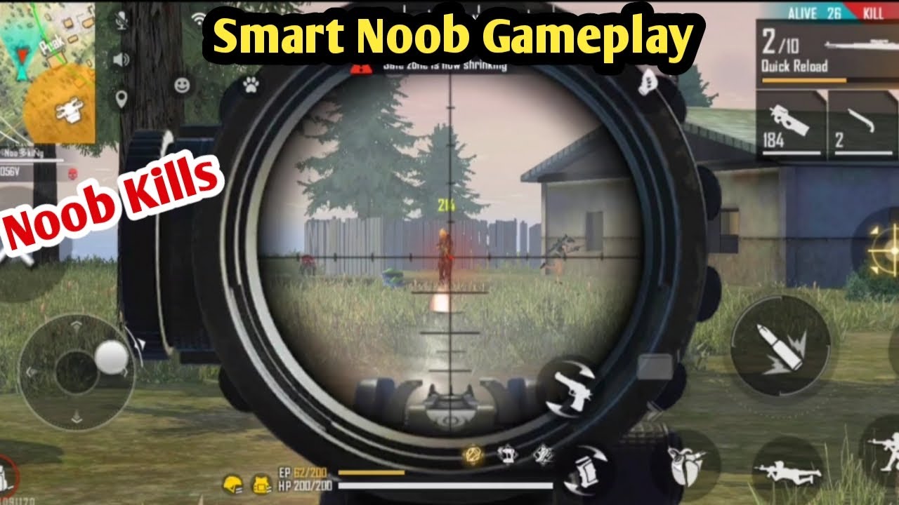 Free Fire Smart Noob Gameplay || FF NOOB KING || - YouTube