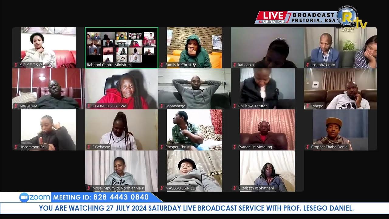 27 JULY 2024 SATURDAY LIVE BROADCAST SERVICE WITH PROF. LESEGO DANIEL AND SONS PART 2 - YouTube