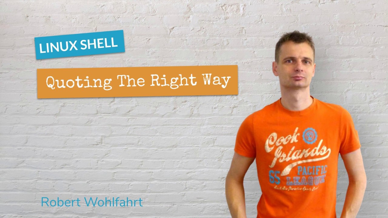 Linux-Shell: How To Quote The Right Way - YouTube