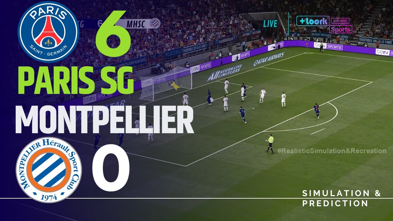 PSG 6-0 MONTPELLIER RÉSUMÉ | 2024 Ligue 1 simulation eFootball - YouTube